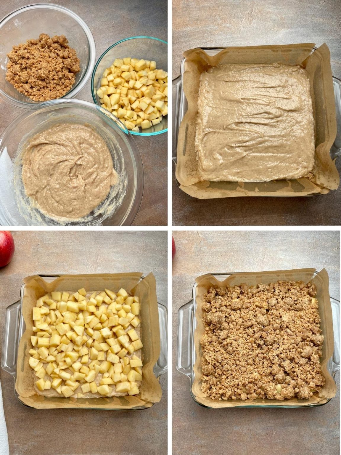 Vegan Apple Crumble Cake - Serene Trail